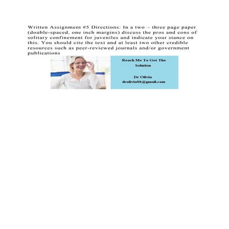 Written Assignment #5 Directions In a two – three page paper (doubl | DOCX