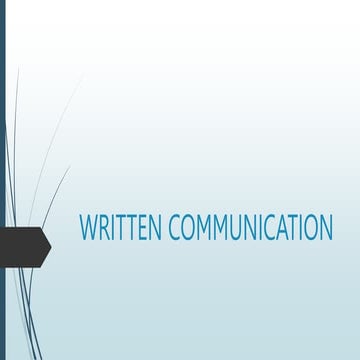 Written communication | PPTX