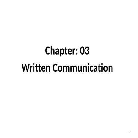 Written Communication on Business Communication | PPTX