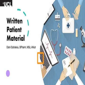 Written patient material tutorial | PPT