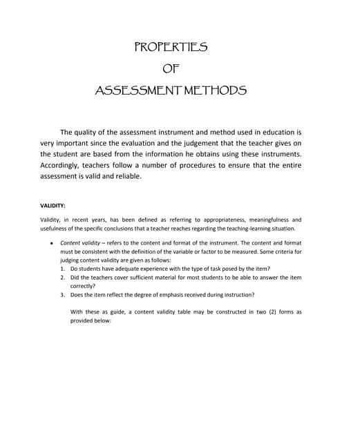 Principles of high quality assessment | PDF | Standardized Testing ...