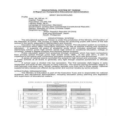 Educational System in Taiwan | DOCX