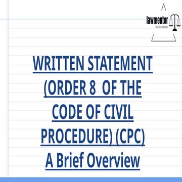 Written Statment order 8 code of civil .pptx