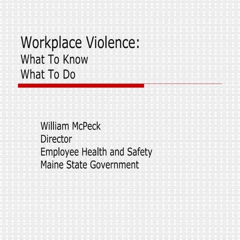 Workplace Violence | PPT