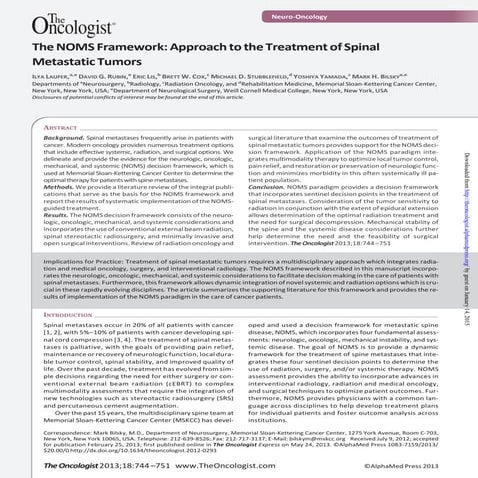 The noms framework_approach_to_the_treatment_of_spinal_metastatic ...