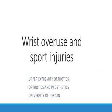Wrist joint overuse and sport injuries | PDF