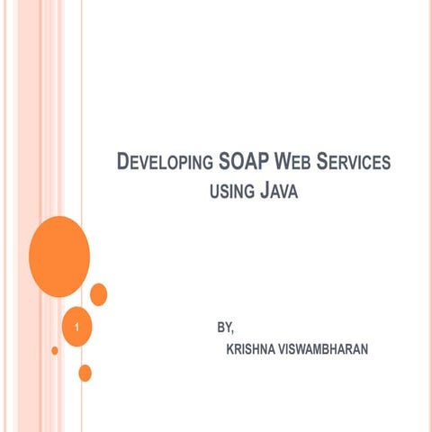 Developing SOAP Web Services using Java | PPTX