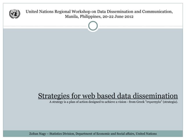 Manila Workshop Strategies for web data dissemination | PPT Manila Workshop Strategies for web data dissemination | PPT