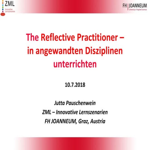 The Reflective Practitioner – in angewandten Disziplinen unterrichten | PDF