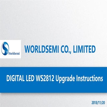 Ws2812 series led upgrade instructions | PDF
