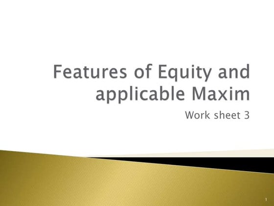 Maxims of equity | DOCX | Legal Services Industry | Industries