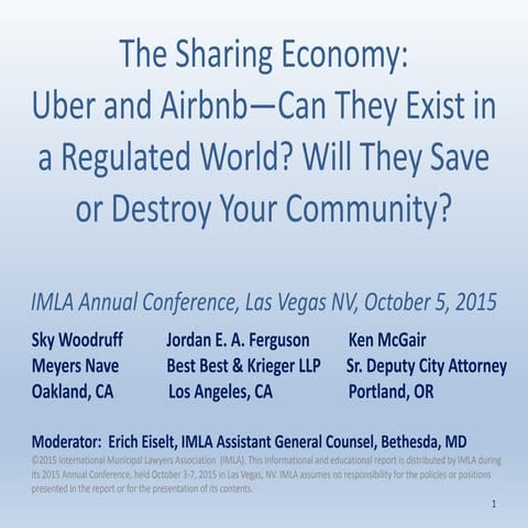 The Sharing Economy: Uber and Airbnb – Can They Exist in a Regulated ...