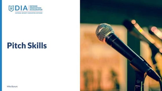 NSIN DIA 2021 - Internal Pitch Day | PPTX | Defense Industry | Industries