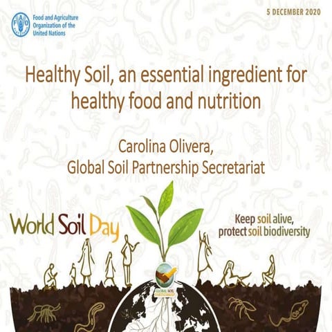 Healthy soil, an essential ingredient for healthy food and nutrition | PPT