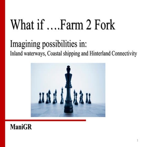 Farm 2 Fork - Inland water transportastion in India - ManiGR | PDF