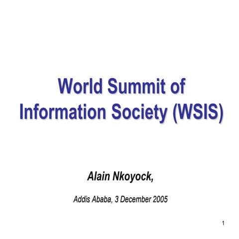 WSIS Process | PPT