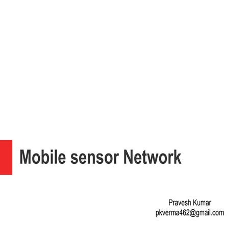 Mobile Wireless Sensor Network In Iot Ppt