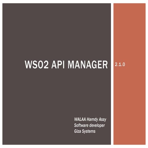 Wso2 Api Manager Ppt