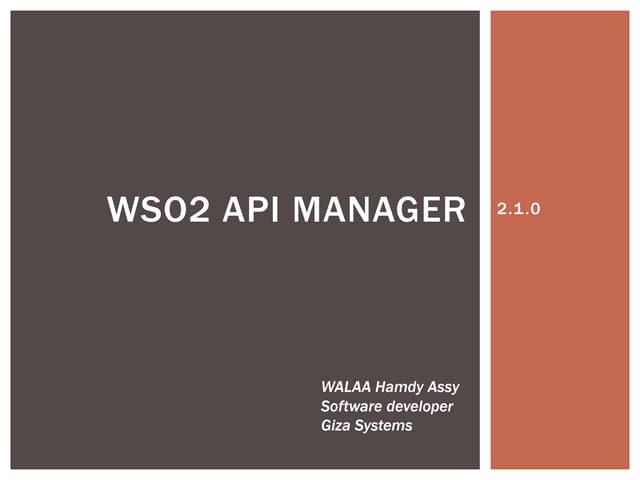 Wso2 Api Manager Ppt