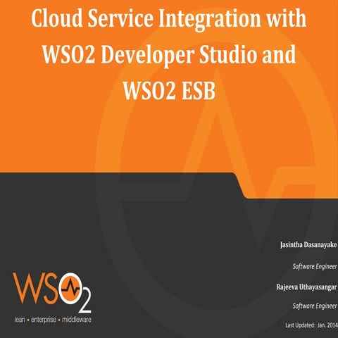 Cloud Service Integration with WSO2 Developer Studio and WSO2 ESB | PDF | Cloud Computing | Internet