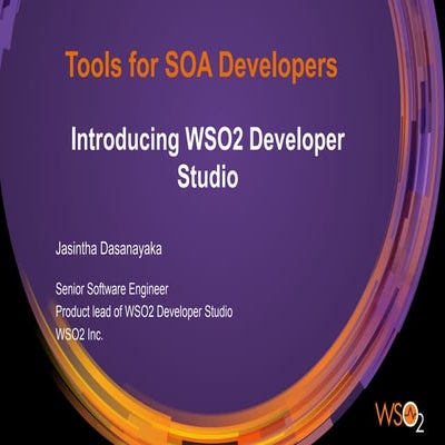 WSO2 Product Release Webinar: WSO2 Developer Studio 3.8 | PPT