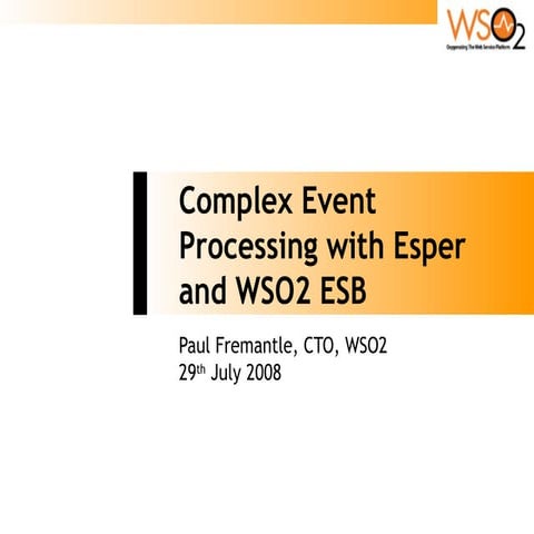 Wso2 Esb Webinar Cep July 29th | PDF | Web Conferencing | Computer Software and Applications