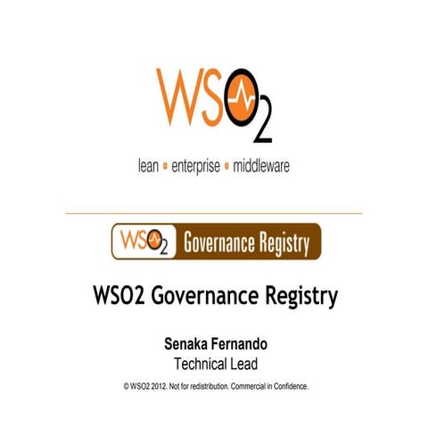 Wso2 Governance Registry Customizing Governance For Your Needs Ppt 