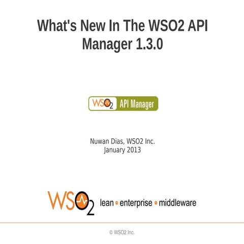 Wso2 Product Release Webinar Whats New In The Wso2 Api Manager Pdf