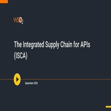 [WSO2 Summit APAC 2020] The Integrated API Supply Chain | PDF | Cloud ...