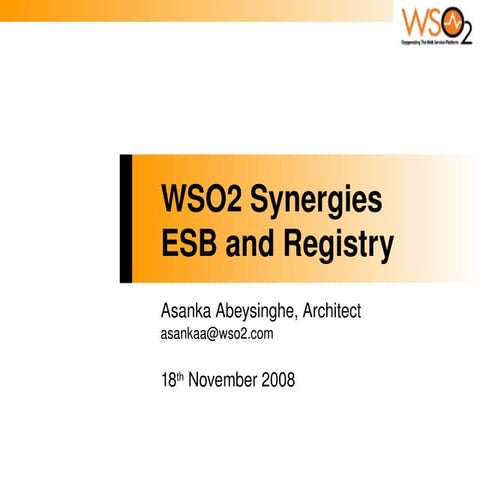 Wso2 Synergies Esb Registry | PDF | Internet | Computing