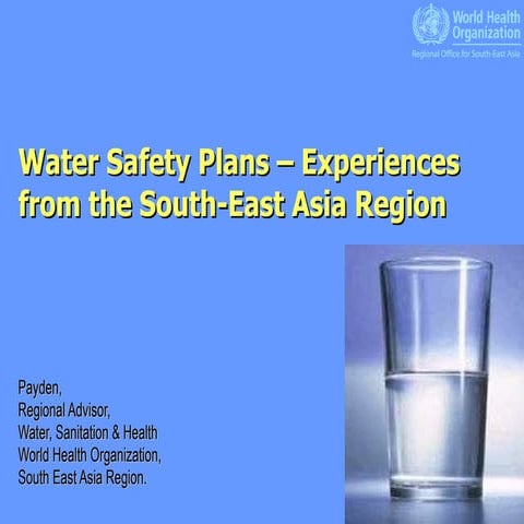 Making water safe slide presentation by CDC | PPTX