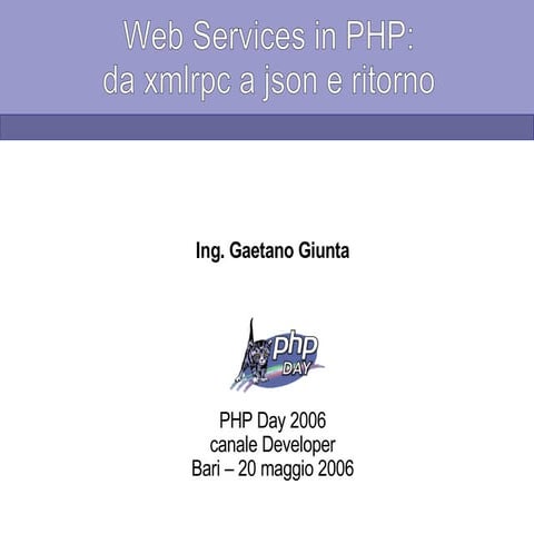 Phpday 2006 Ws In Php Ppt