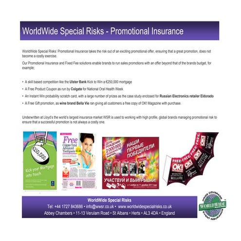 Promotional Insurance & Fixed Fee Introduction | PPT