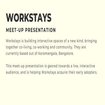 Workstays - Meetup Presentation | PPT