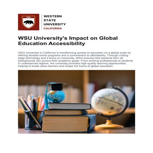 WSU University's Impact on Global Education Accessibility | PDF
