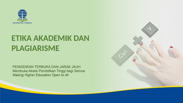 ETIKA DALAM PENULISAN KARYA TULIS ILMIAH | PPT