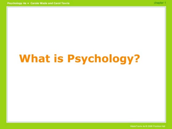 Chapter 1: PSYCHOLOGY | PPTX | Science