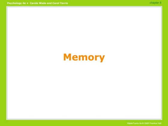 Stages of memory encoding storage and retrieval | PPTX