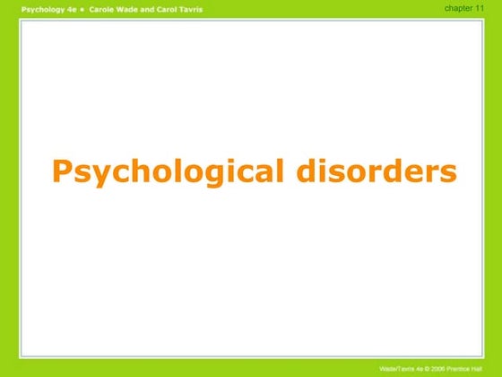 Disorders ,psychology | PPT