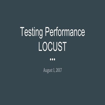 Performance Testing Locust Ppt