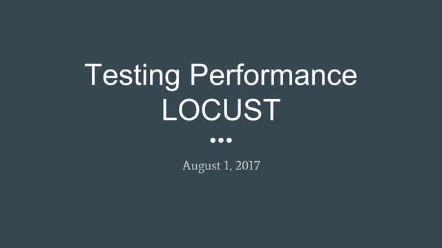 Performance testing locust | PPTX Performance testing locust | PPTX