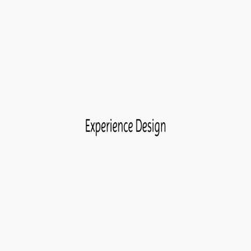 Experience Design from the Experience as a Designer | PDF