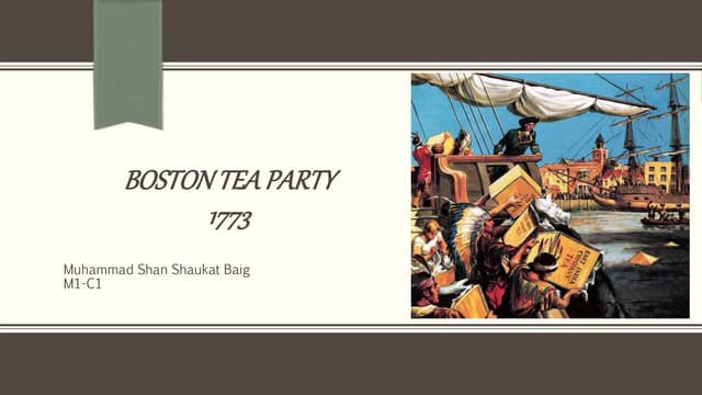 Boston tea party | PPTX