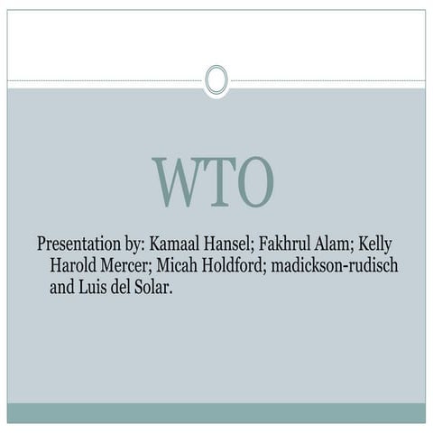 Wto | PPT