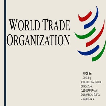 WTO & it's impact in India | PPTX