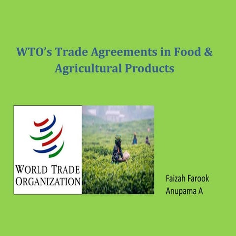 WTO Agreements on Agriculture (AOA) | PDF