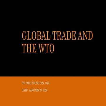 What is next for for Global Trade Protectionism? | PPTX