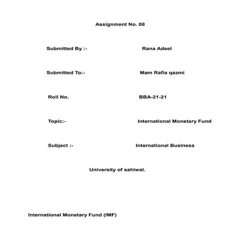 WTO Ass. Assignment which are very useful for other | DOCX