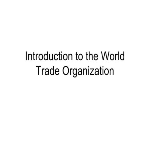 Wto intro | PPT