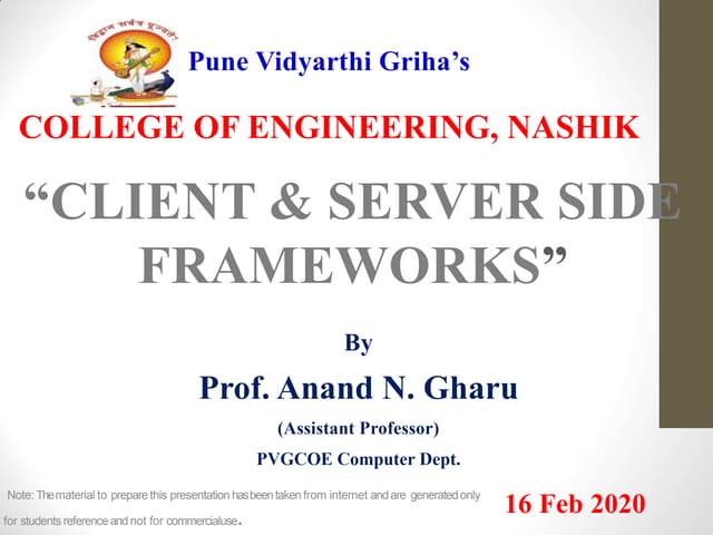 Wt Unit 5 Client And Server Side Framework Ppt